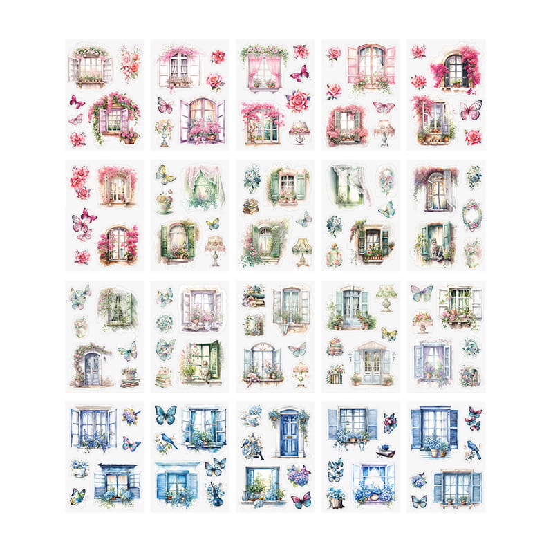 20 Sheets Pre-cut PET Sticker Book / Secret Garden – PaperGleam